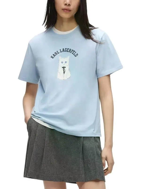 Karl Lagerfeld Ikonik Choupette T-shirt - Blue