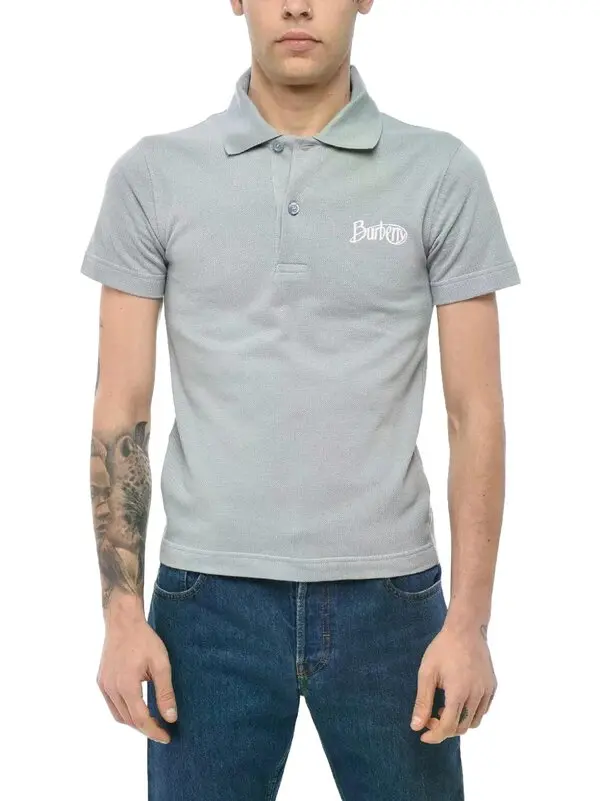 Burberry Logo-embroidered Polo Shirt - Grey