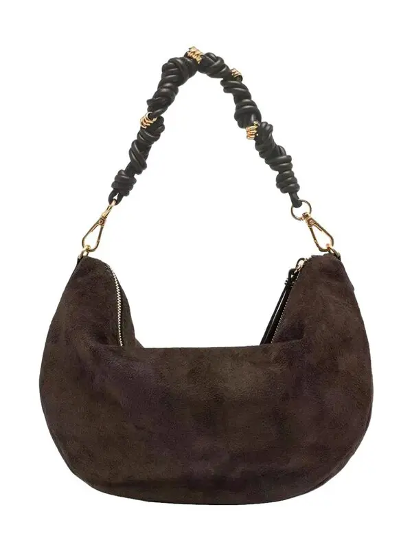 GIANNI CHIARINI Cleo Medium Suede Knotted-strap Tote Bag - Brown