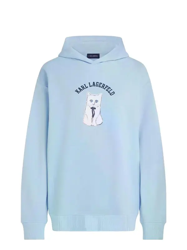 Karl Lagerfeld Ikon Choupette Hoodie - Blue