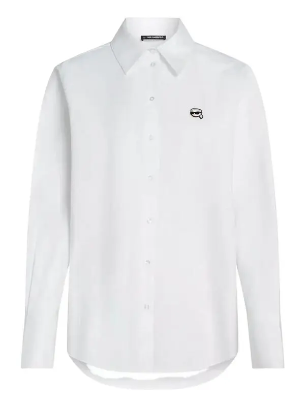 Karl Lagerfeld Ikon Cotton Shirt - White