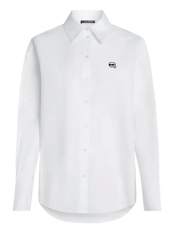 Karl Lagerfeld Ikon Cotton Shirt - White