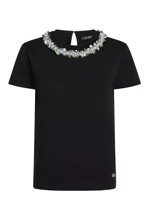 Karl Lagerfeld Embellished T-shirt - Black