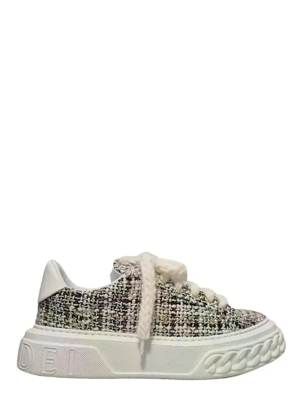 Casadei Off Road Tweed-effect Chunky-sole Sneakers - White