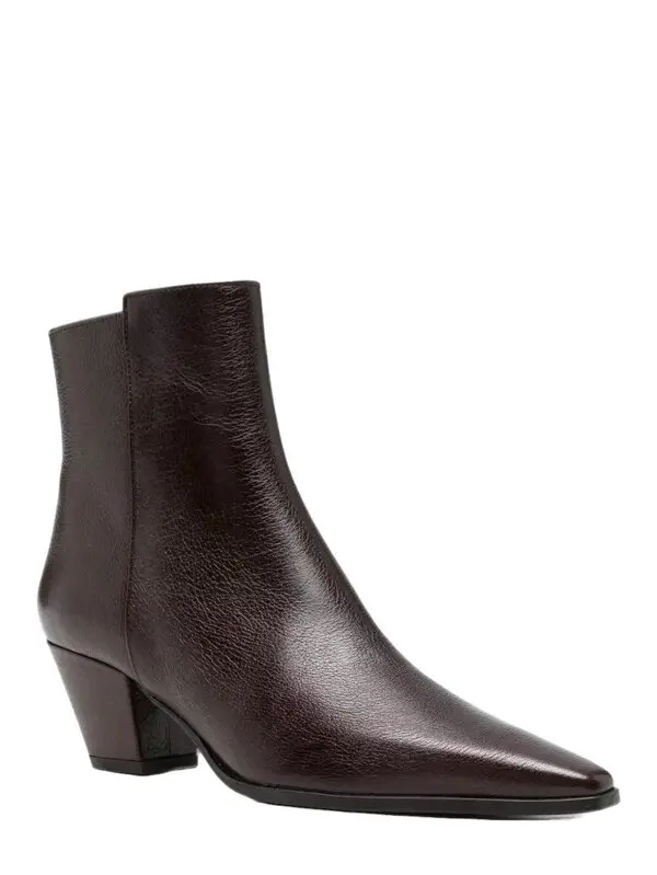 Roberto Festa Milia Point-toe Leather Ankle Boots - Brown