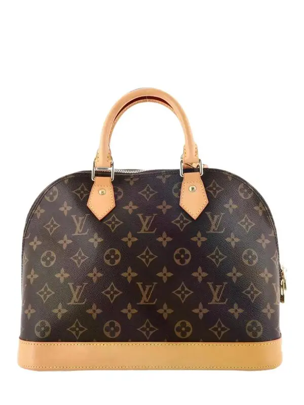 LOUIS VUITTON Alma Monogram Canvas Pm Satchel - Brown