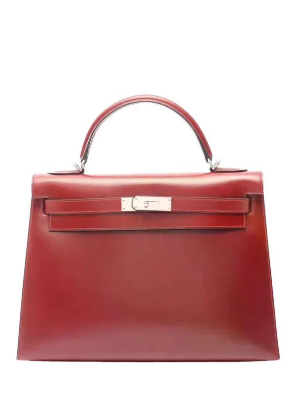 Hermès 2001 Box Calf Kelly Sellier 32 Satchel - Red