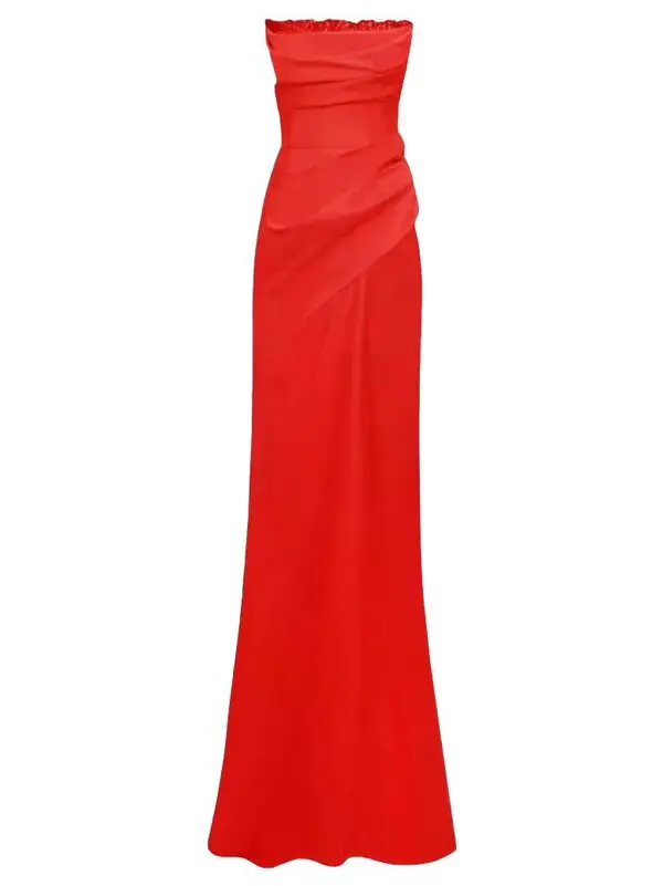 GEMY MAALOUF Embellished Strapless Gown - Red