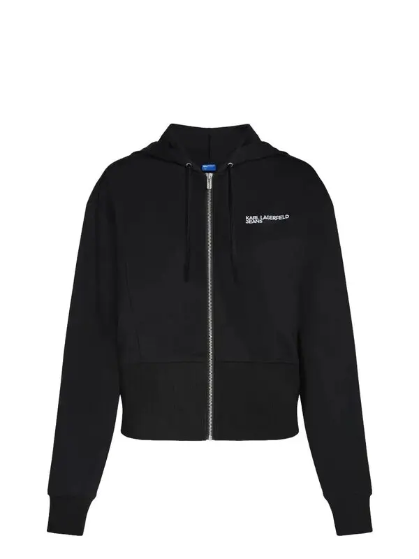 Karl Lagerfeld Milano Zip Hoodie - Black
