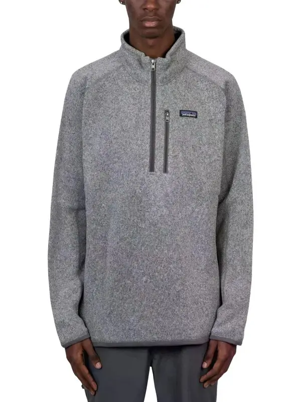 Patagonia Quarter-zip Logo Patch Sweater - Grey