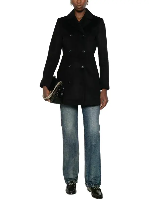 Marella Double Breasted Coat - Black