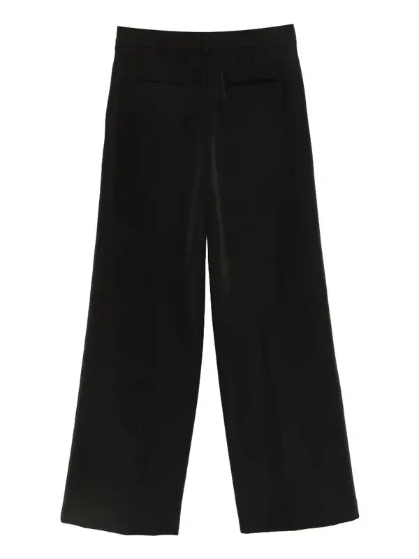 PT TORINO Lorenza Pressed-crease Wide-leg Trousers - Black