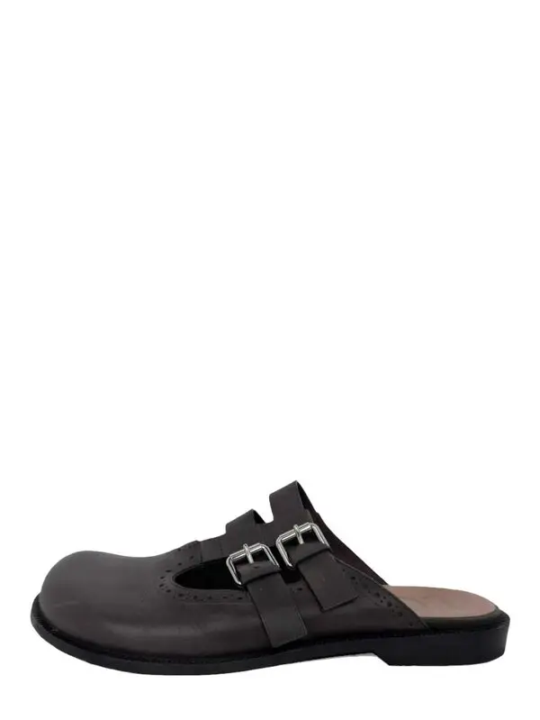 Loewe Campo Mary Jane Mules - Brown