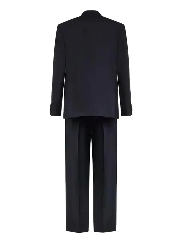 LARDINI Double-breasted Peak-lapel Suit - Blue