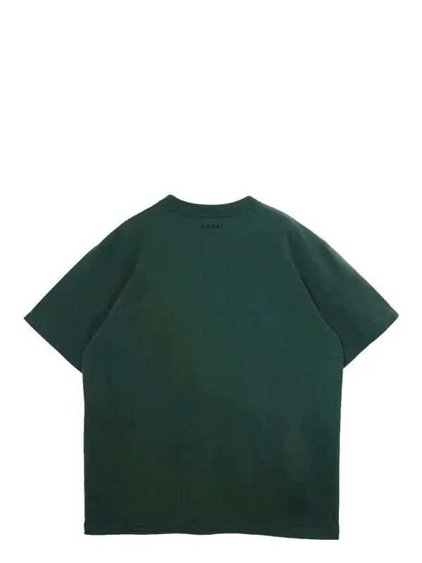 Sacai Slogan-print Crew-neck T-shirt - Green
