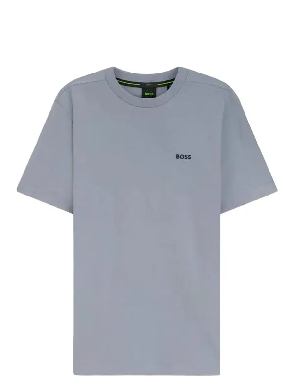 BOSS Stretch-cotton T-shirt With Logo Detail - Grey