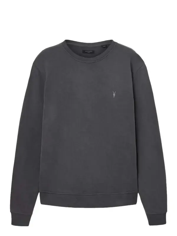 ALLSAINTS Logo Embroidered Crew Neck Sweater - Grey