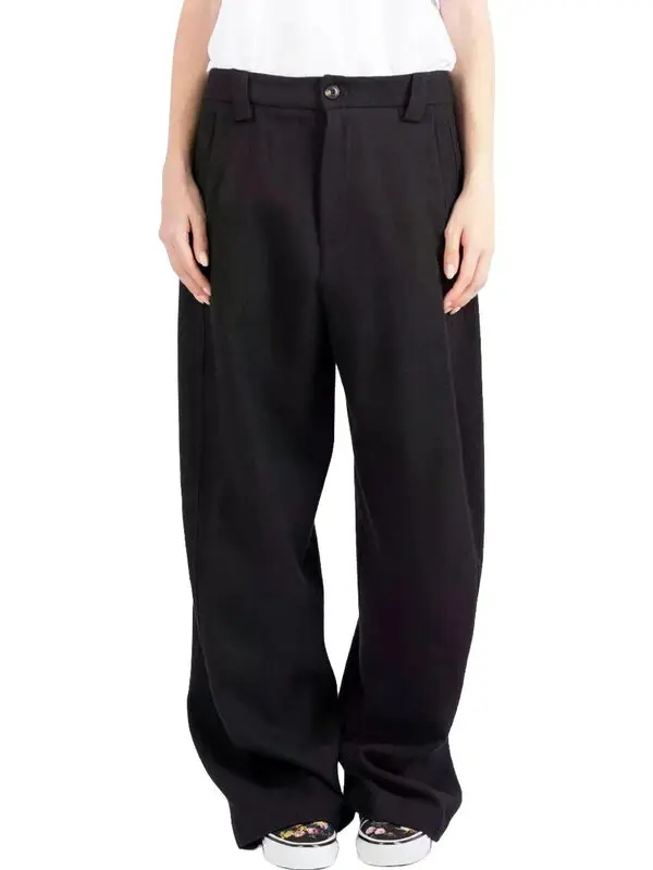 SOCIETE ANONYME Bloom Wide-leg Wool Trousers - Black