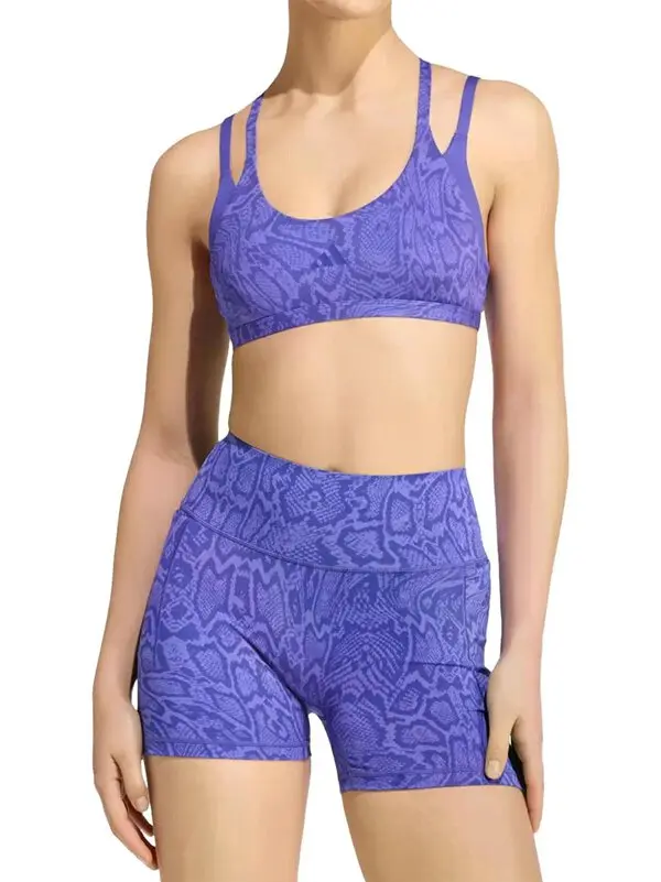 Adidas Optime Snake-print Sports Bra - Purple