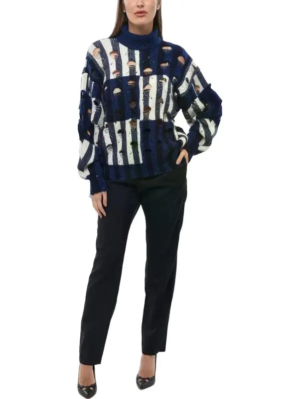 Off-White Shibori Distressed Sweater - Blue