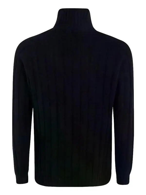 NUUR Ribbed Roll-neck Sweater - Black