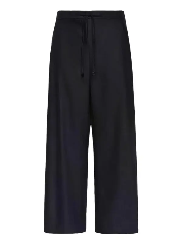 Max Mara Drawstring Wide-leg Track Pants - Blue