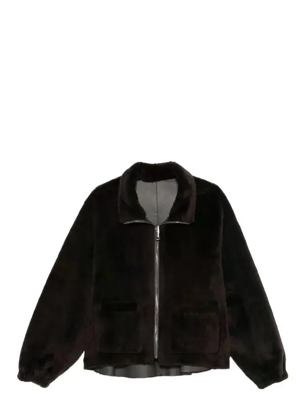 Simonette Ravizza Zip-up Reversible Jacket - Brown