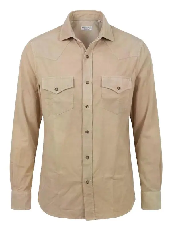 Brunello Cucinelli Western-style Button-down Shirt - Neutrals