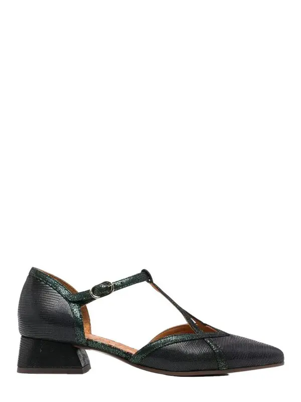 Chie Mihara Hidrow Reptile-effect T-bar Heeled Pumps - Blue