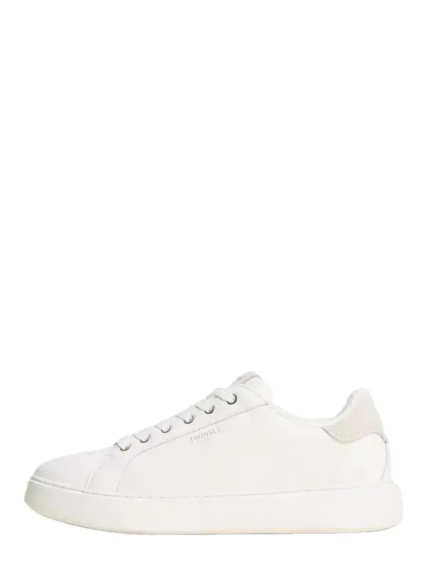 TWINSET Leather Trainers - White