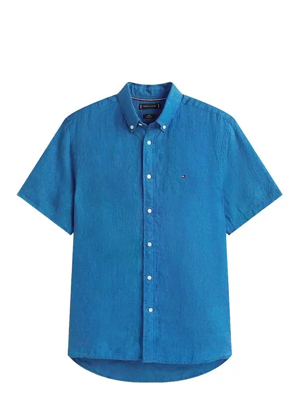 Tommy Hilfiger Pigment-dyed Linen Shirt - Blue