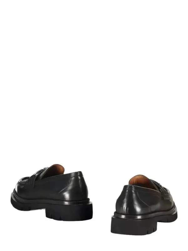 Bally Leather Logo Plaque Loafers - Black