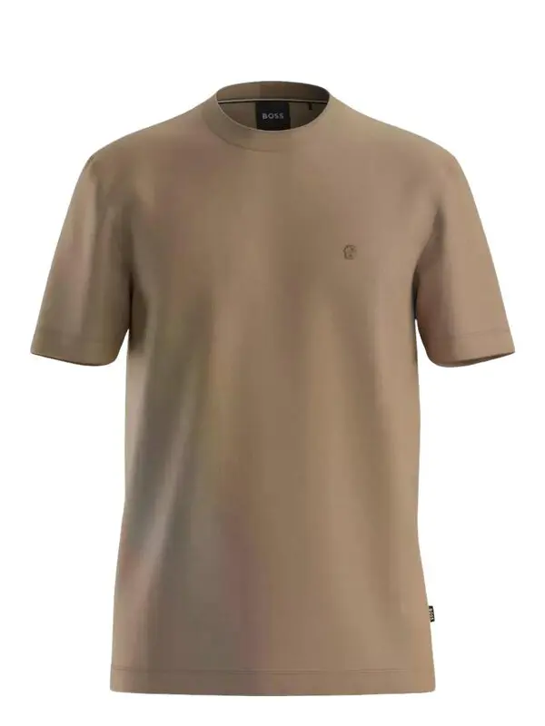 BOSS Logo-embroidered T-shirt - Neutrals