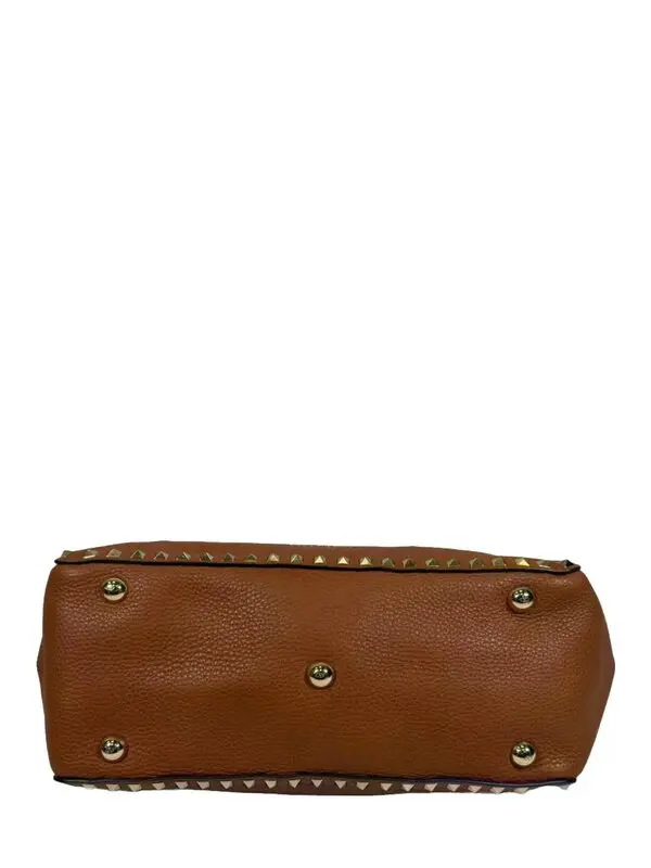 Valentino Garavani 2010s Rockstud Trapeze Tote Bag - Brown