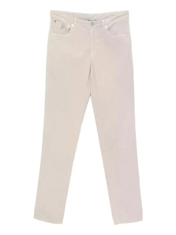 Brunello Cucinelli Straight-leg Corduroy Trousers - Neutrals