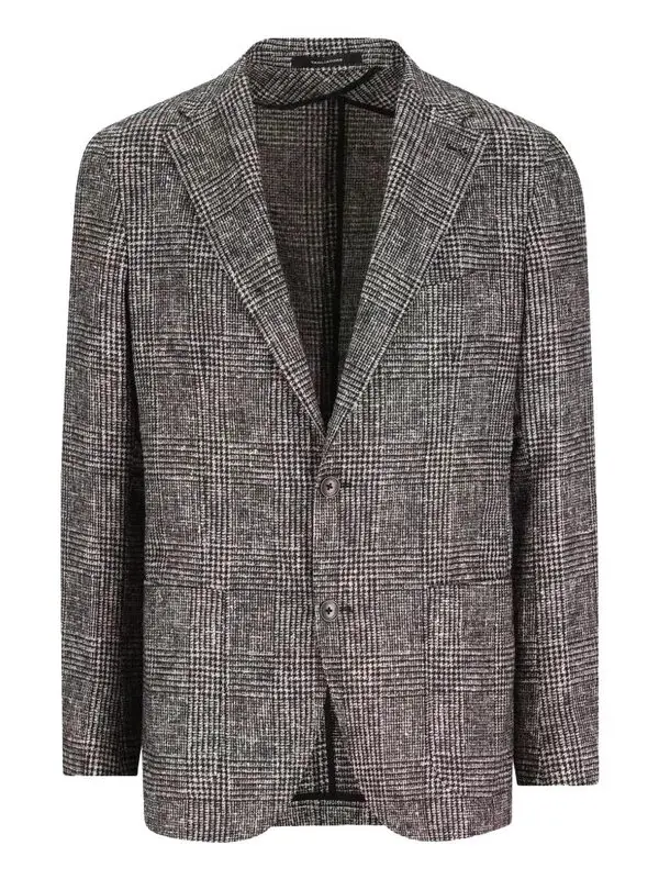 Tagliatore Check-pattern Blazer - Grey