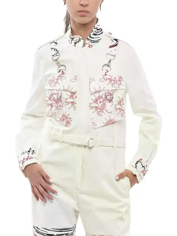 Stella McCartney Graphic Print Jacket - White