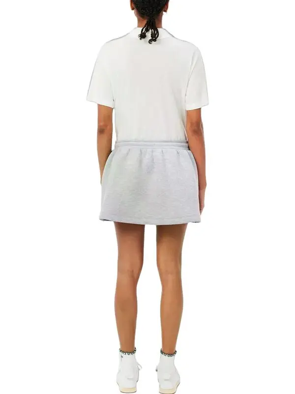 Lacoste Double-face Jersey Skirt With Embroidered Crocodile - Grey