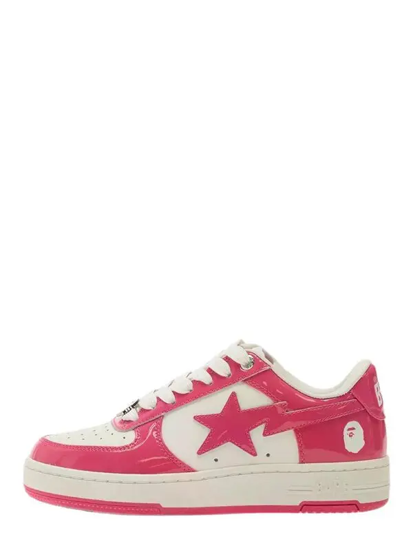 A BATHING APE Sta 1 Patent Leather Sneakers - Pink