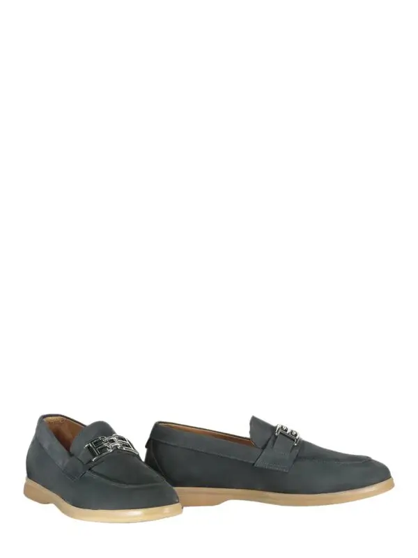 Bally Logo-plaque Leather Loafers - Grey