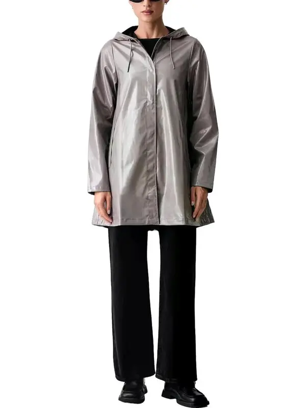 Rains A-line Hooded Raincoat - Grey