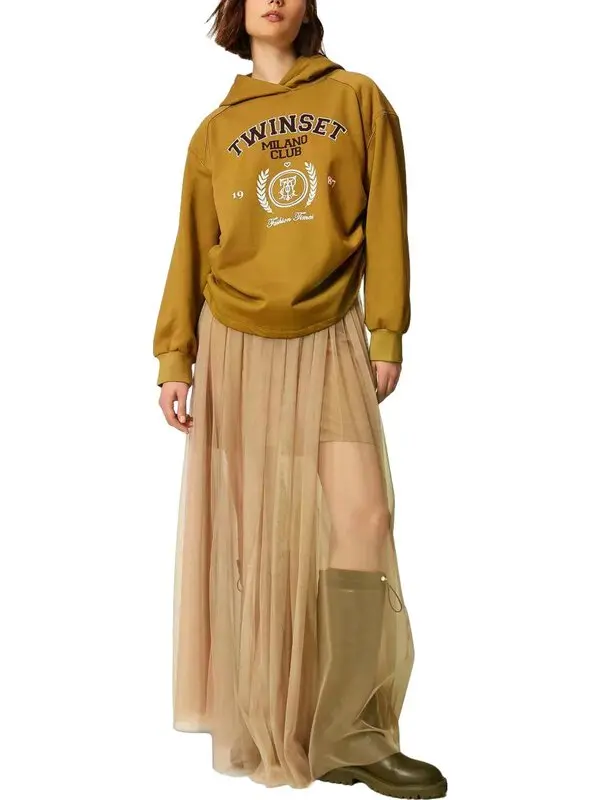TWINSET Long Tulle Skirt - Neutrals