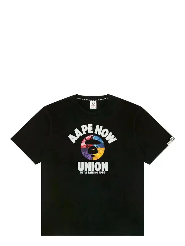 AAPE BY *A BATHING APE Moonface Logo-print T-shirt - Black