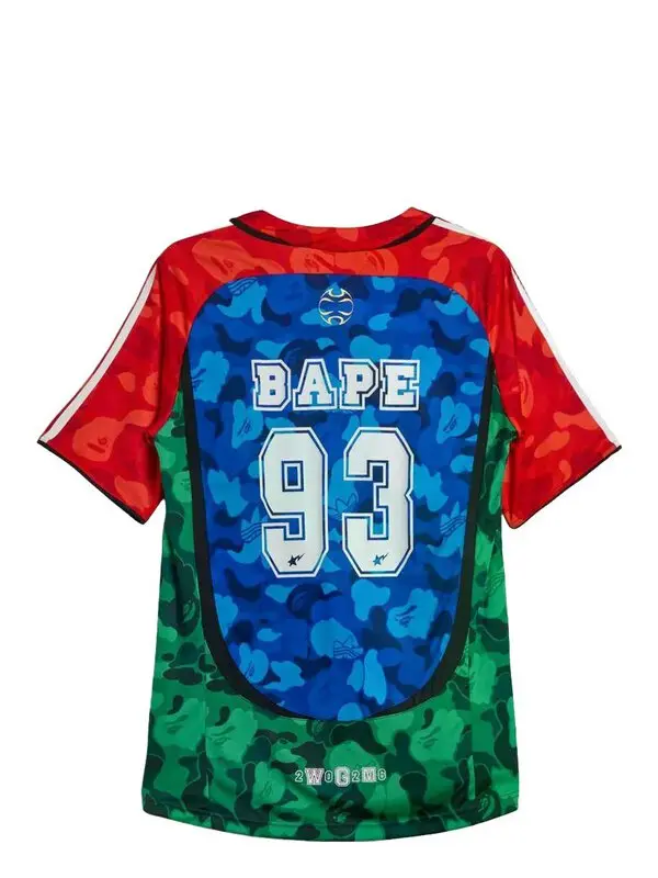 Adidas X Bape Teamgeist Camouflage-print T-shirt - Blue