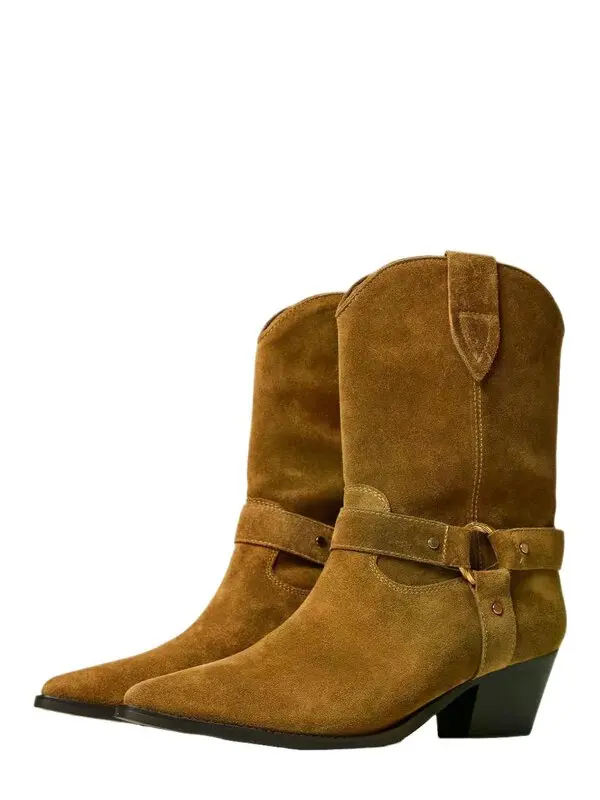 TWINSET Suede Ankle Boots - Brown