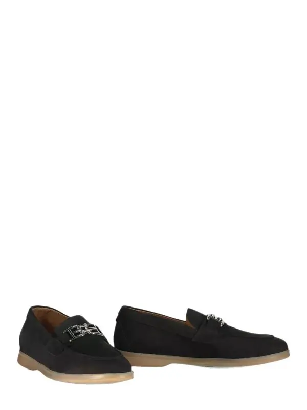 Bally Logo-plaque Leather Loafers - Black