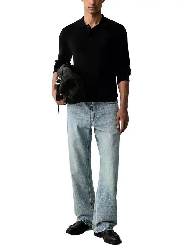 TRUSSARDI Long-sleeve Polo - Black