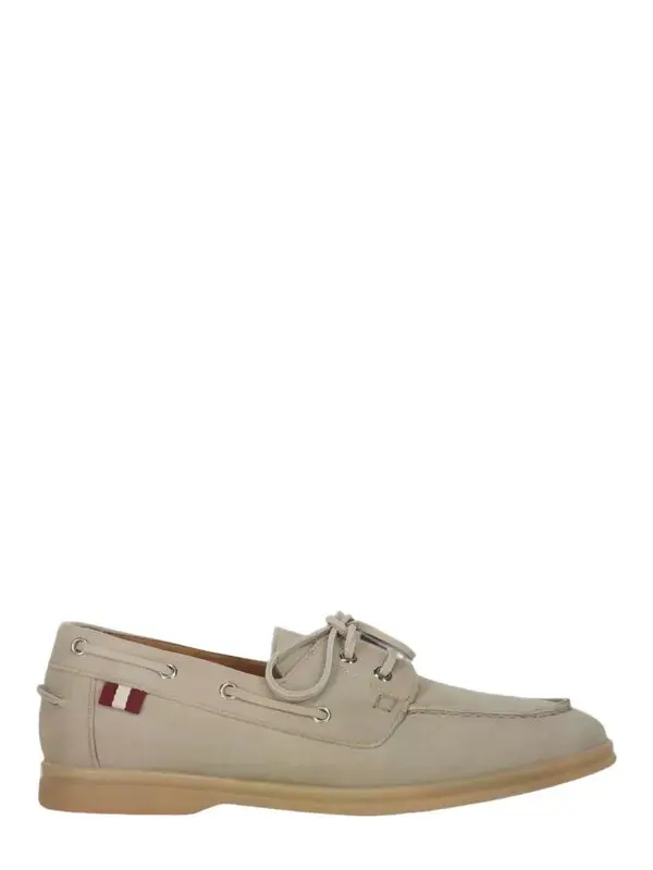Bally Beige Leather Lace-up Loafers - Neutrals