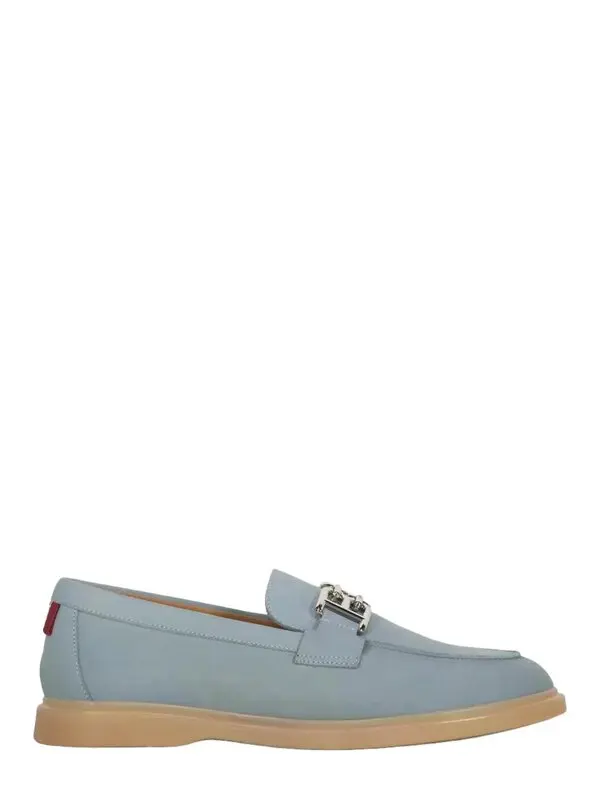 Bally Logo-plaque Leather Loafers - Blue