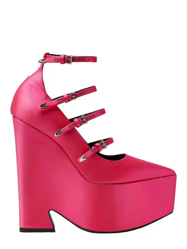 Versace Platform Buckle-strap Pumps - Pink